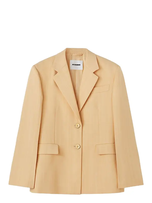 JIL SANDER Single-breasted Crepe Blazer - Orange