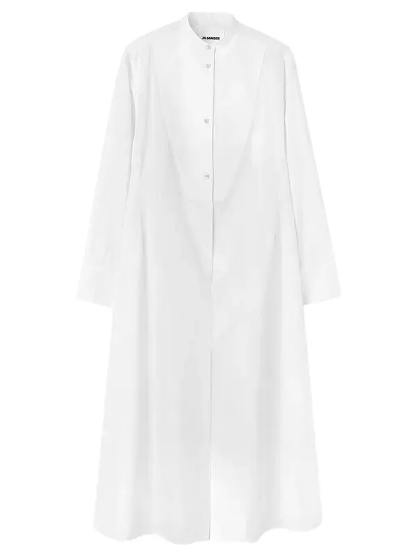 JIL SANDER Cotton Shirt Dress - White
