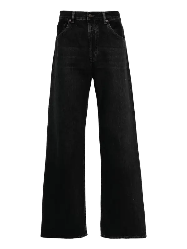 Acne Studios Mid-rise Wide-leg Jeans - Black