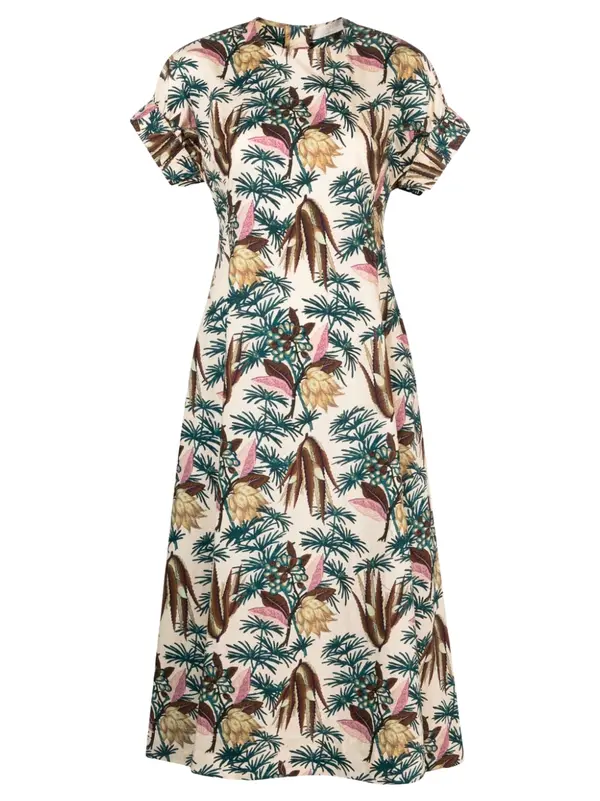 Ulla Johnson Devon Floral-print Dress - Neutrals