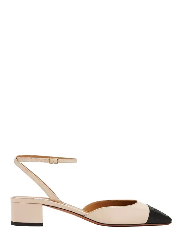 AQUAZZURA Two-tone Leather Pumps - Neutrals