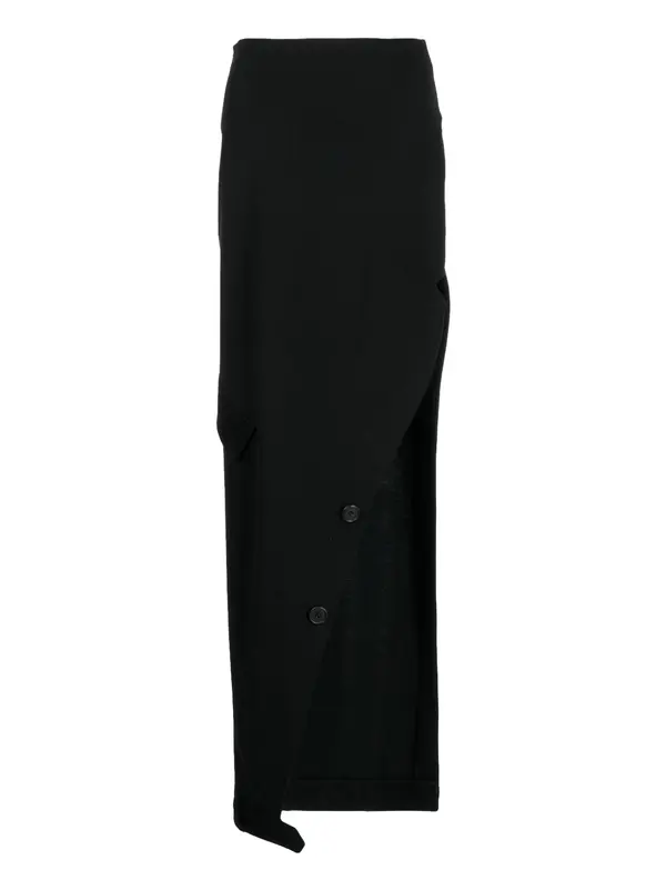 Monse High-waisted Cotton Skirt - Black
