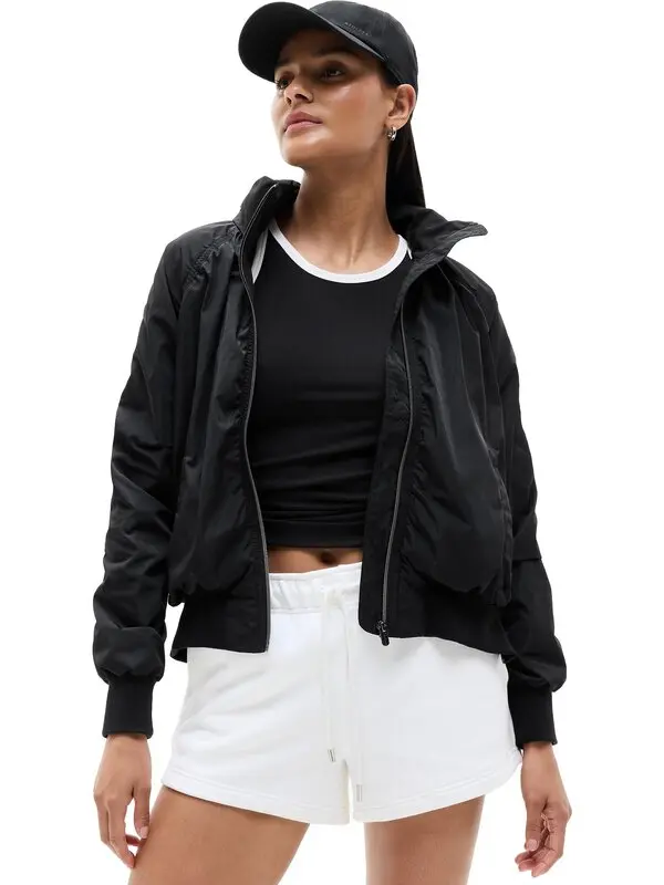 Athleta Jetset Bomber Jacket - Black