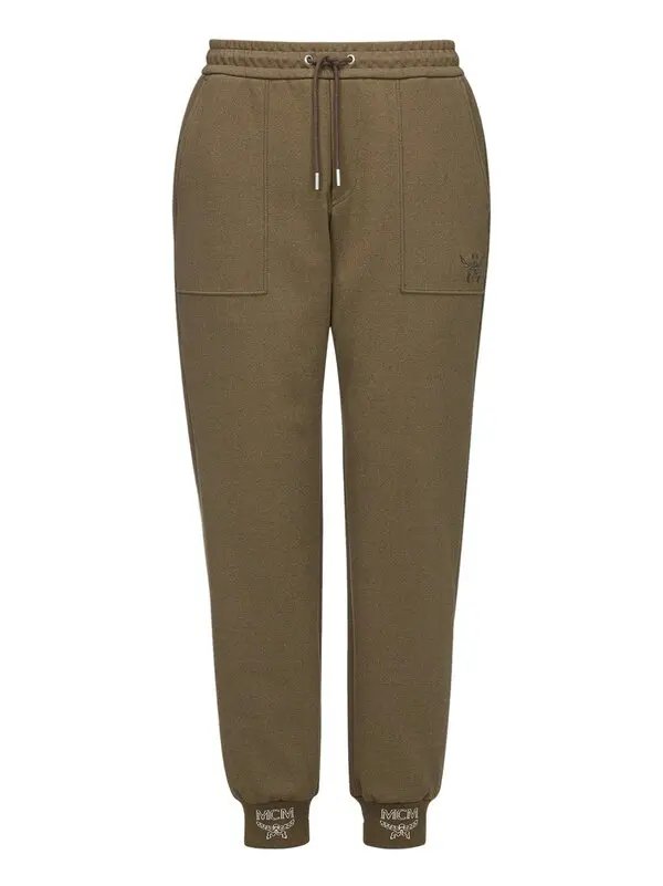 Mcm Essential Logo Ponte Track Pants - Khaki
