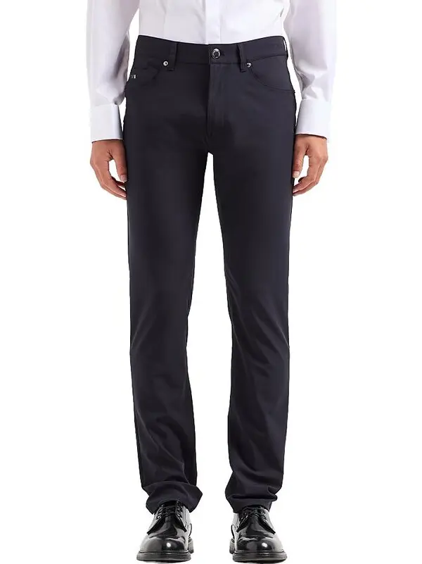 Emporio Armani Techno Stretch Five Pocket Pants - Blue