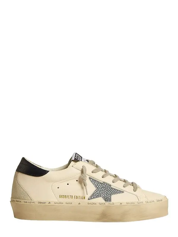 GOLDEN GOOSE Hi Star Leather Low Top Sneakers - White/gray