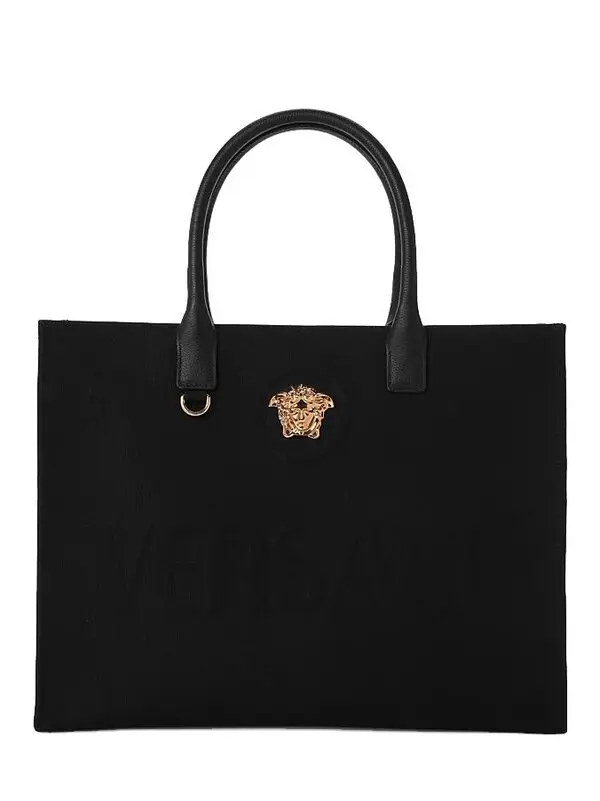 Versace La Medusa Large Tote Bag - Black/silver