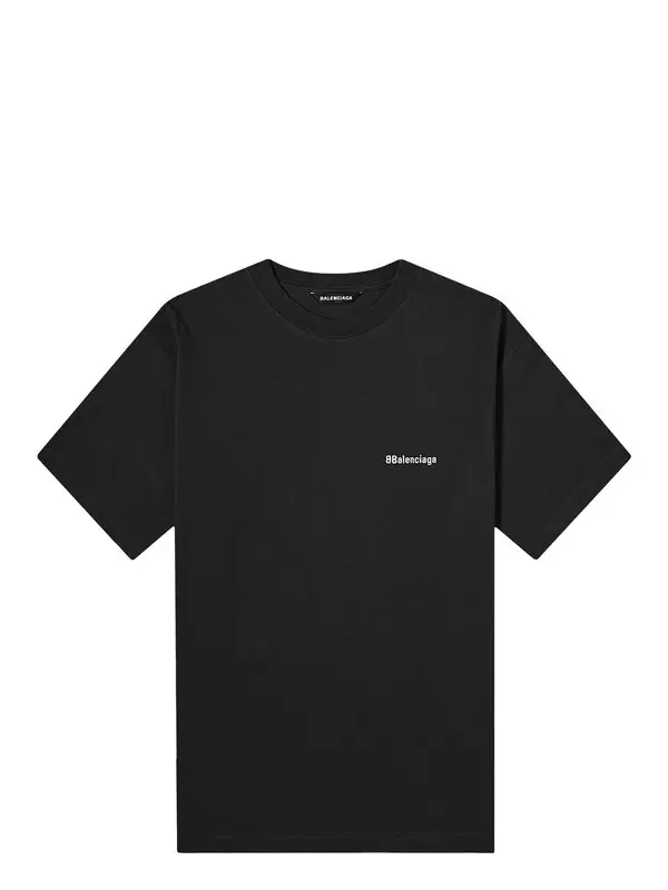 Balenciaga Corporate Logo Tee /white - Black