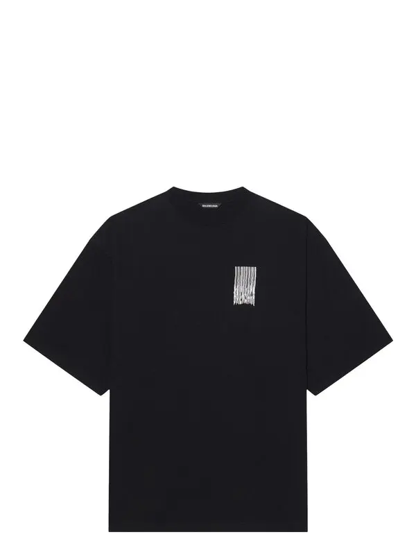 Balenciaga Barcode Wide Fit T-shirt - Black