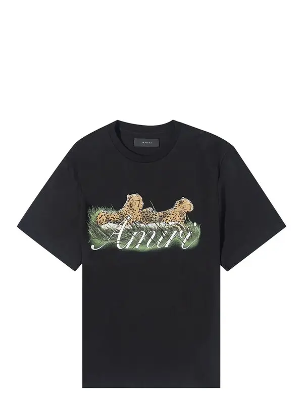 Amiri Cheetah Logo Tee - Black