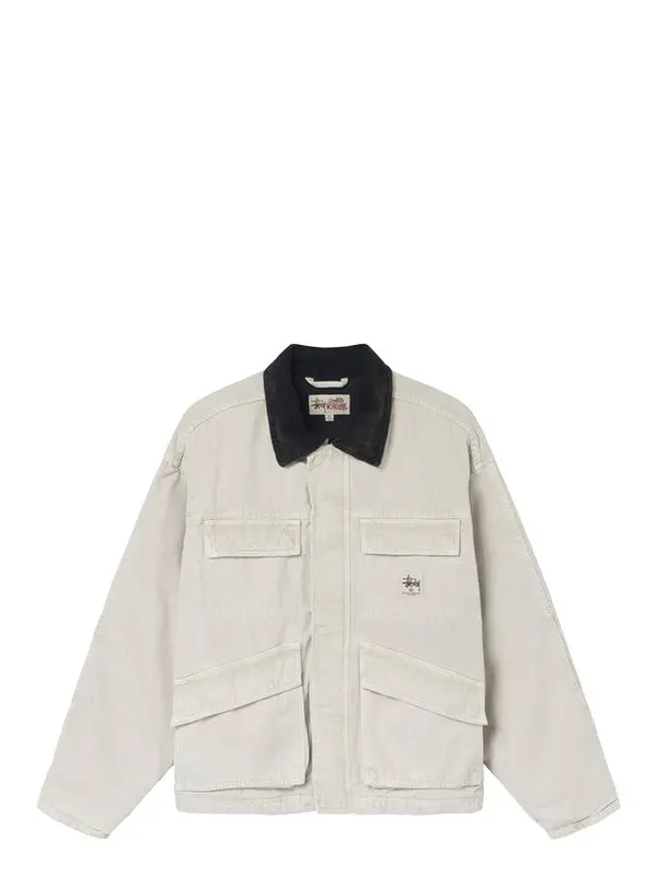 StÜssy Washed Canvas Shop Jacket - Cream