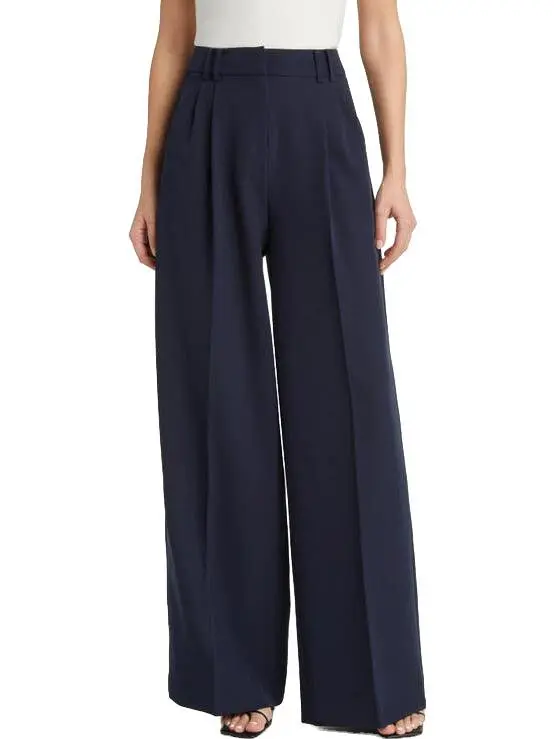 Kobi Halperin Side Stripe Wide Leg Pants - Navy