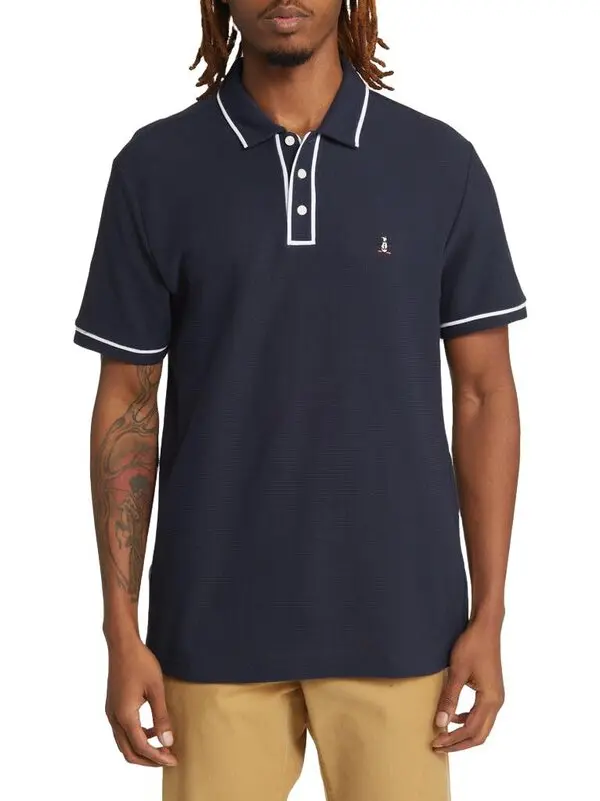 ORIGINAL PENGUIN Earl Organic Cotton Mesh Polo - Dark Sapphire