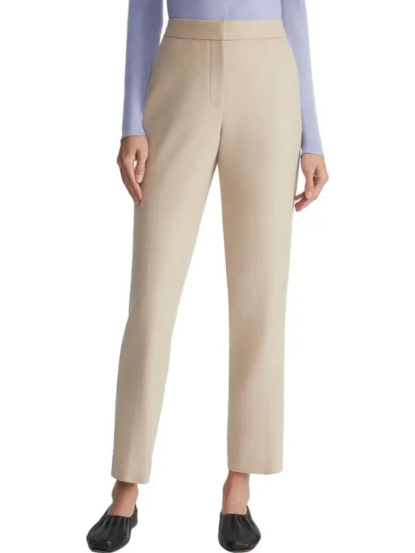 Lafayette 148 New York Clinton Hair Ankle Trousers - Natural