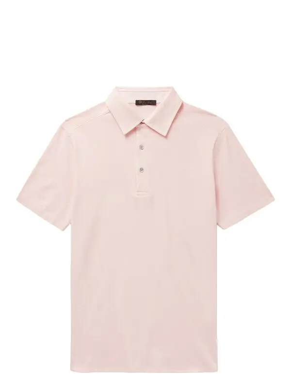 Loro Piana Cotton-piqué Polo Shirt - Pink