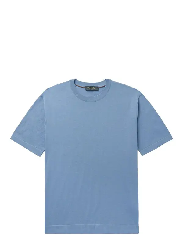Loro Piana Cotton-jersey T-shirt - Blue