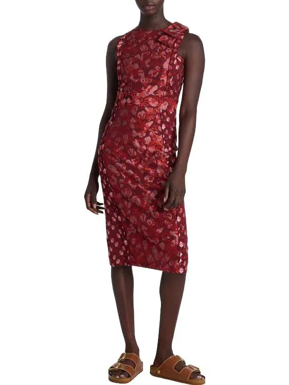 St. John Jacquard Dress - Cranberry Multi