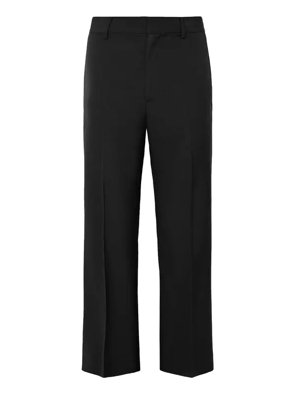 Acne Studios Pilos Slim-fit Straight-leg Crepe Trousers - Black