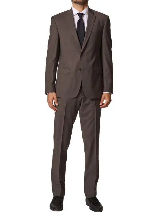 Jb Britches Sartorial Classic Fit Stretch Wool Suit - Dark Taupe