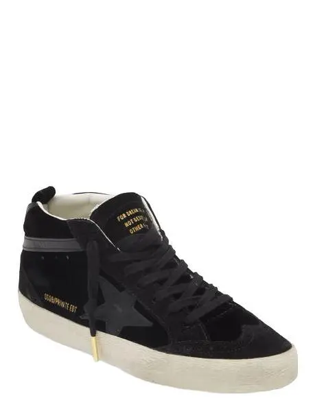 GOLDEN GOOSE Mid Star Velvet Sneakers - Black