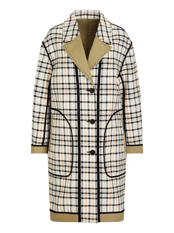 3.1 Phillip Lim Reversible Checked Cotton-blend Coat - Off-white