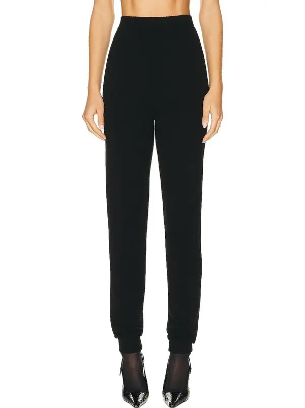 Saint Laurent High Waist Legging In Black - Noir