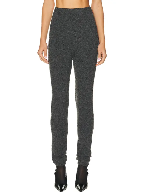 Saint Laurent Legging In Grey - Gris Chine Moyen