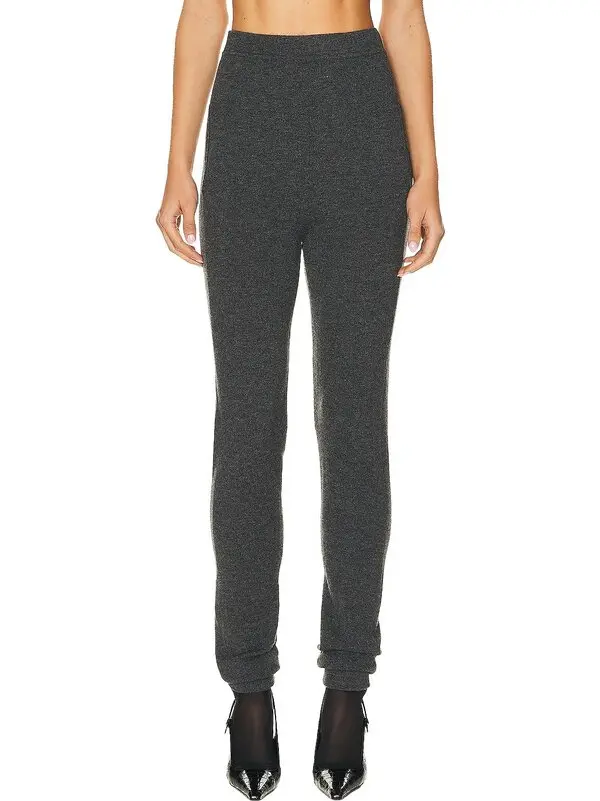 Saint Laurent Legging In Grey - Gris Chine Moyen