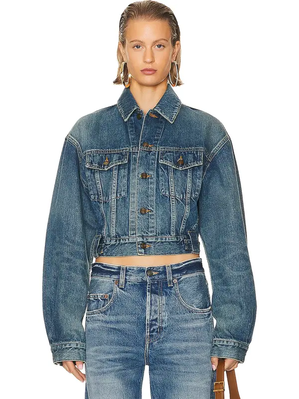 Saint Laurent 80's Denim Jacket - Japan Vintage Blue
