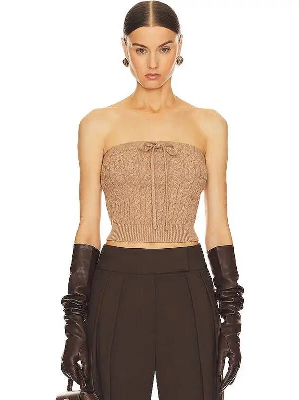 HELSA Taiki Cable Tube Top - Cinnamon