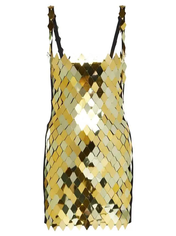 Attico Rue Embellished Minidress - Gold