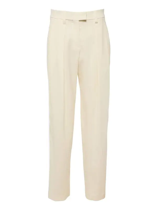 Brunello Cucinelli High-rise Wide-leg Pants - White