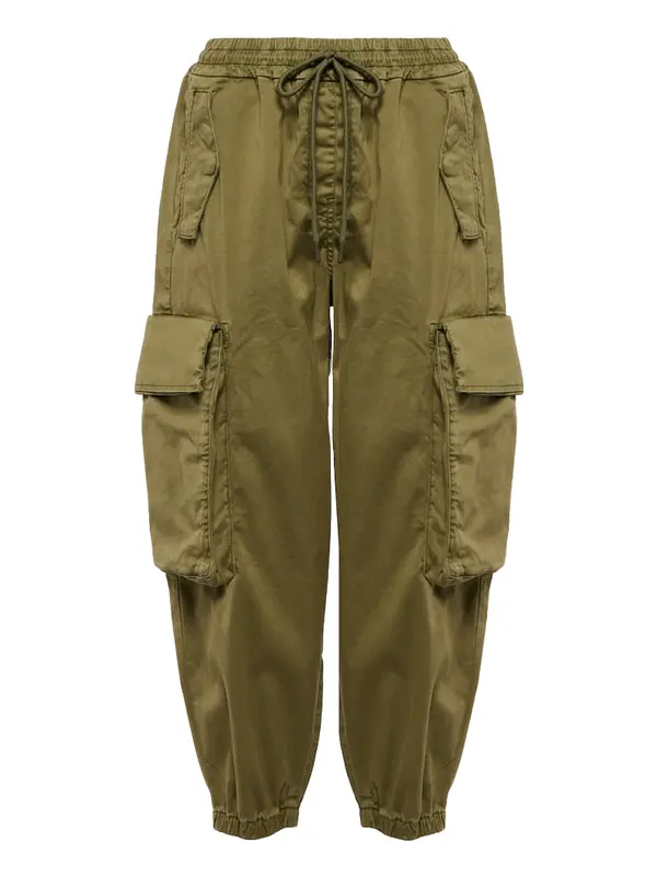 Ag Cotton Cargo Trousers - Green