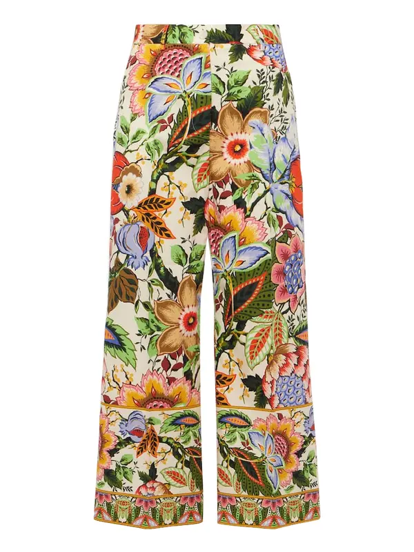 Etro Floral Cotton Culottes - Multicoloured
