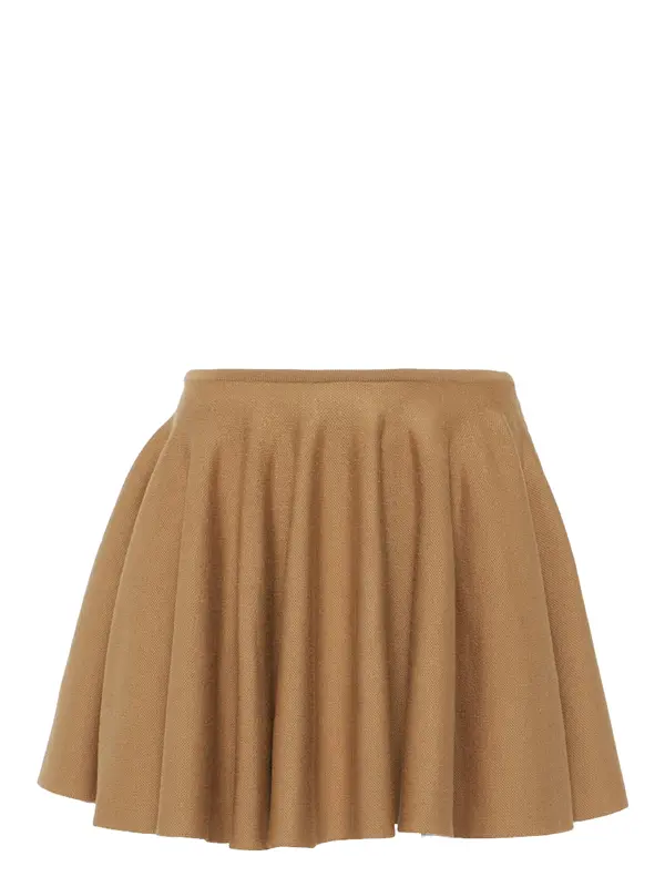 Khaite Ulli Wool-blend Miniskirt - Brown