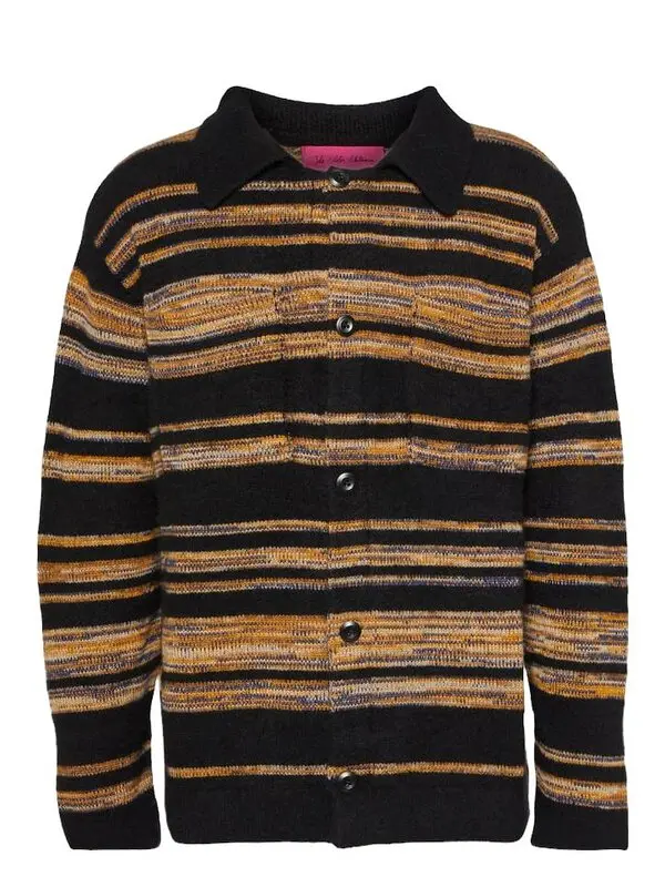 THE ELDER STATESMAN Phantom Striped Cashmere And Cotton Shirt - Multicoloured