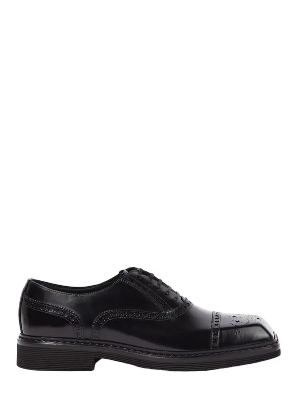 Dolce & Gabbana Leather Oxford Shoes - Black