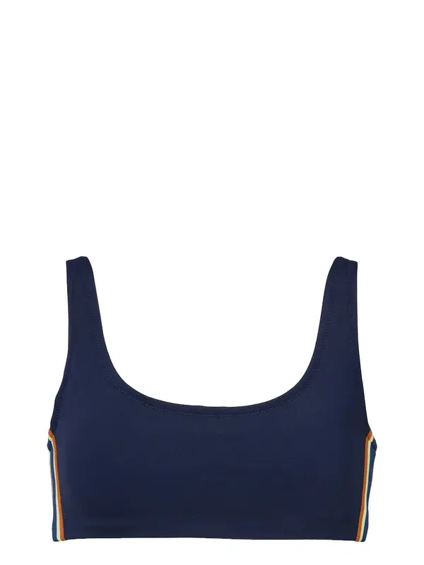 Tory Burch Striped Sports Bra - Blue