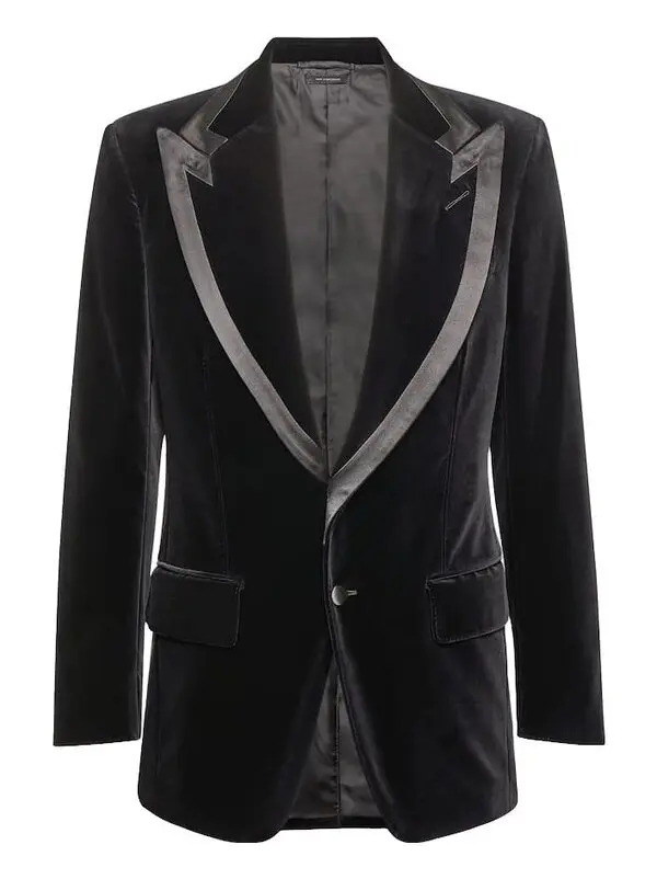 TOM FORD Atticus Velvet Suit Jacket - Black