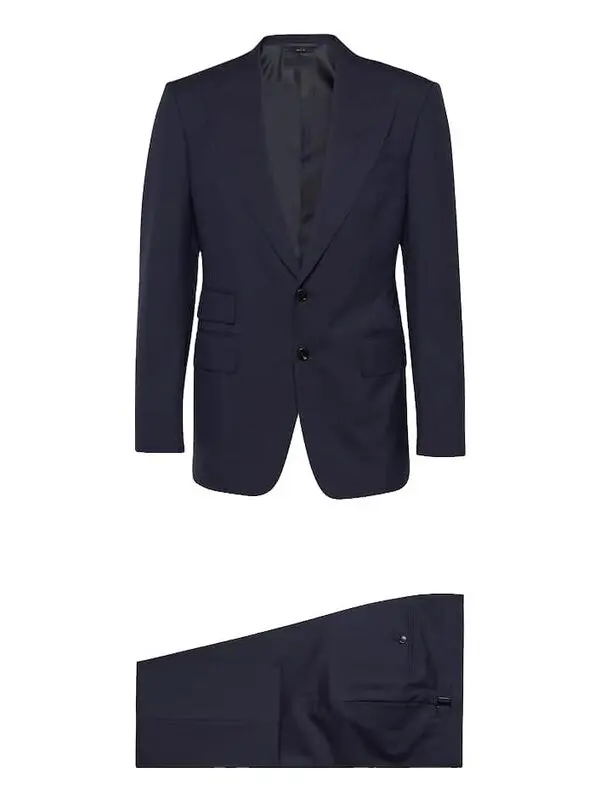 TOM FORD Shelton Wool Suit - Blue