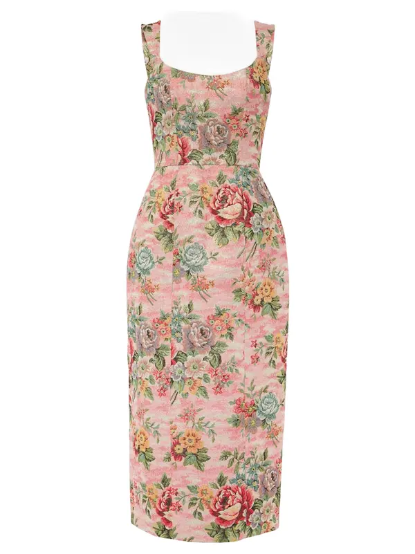 MARKARIAN Floral Bustier Midi Dress - Multicoloured