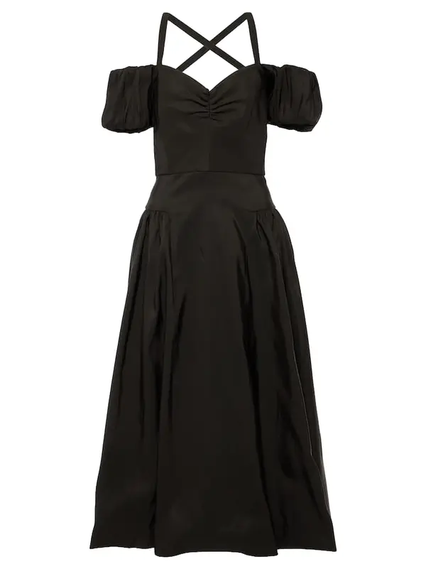 MARKARIAN Off-shoulder Midi Dress - Black