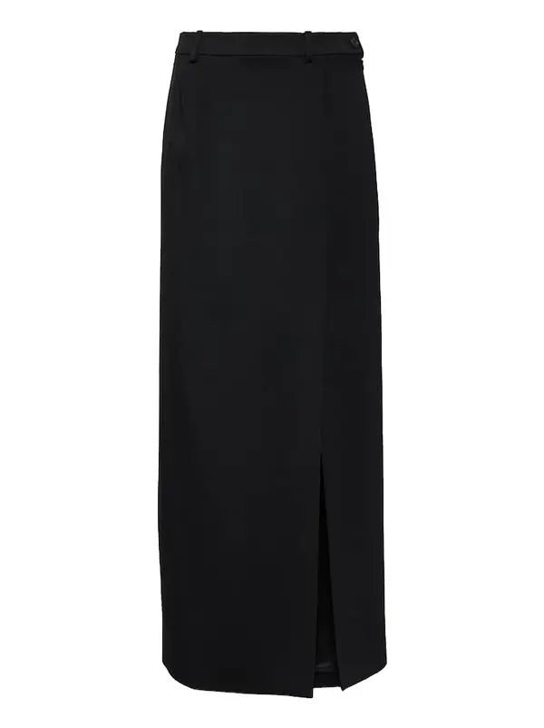 Balenciaga Side-slit Maxi Skirt - Black
