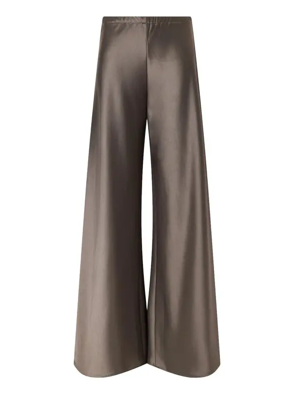 LA LIGNE Colby Satin Wide-leg Pants - Brown