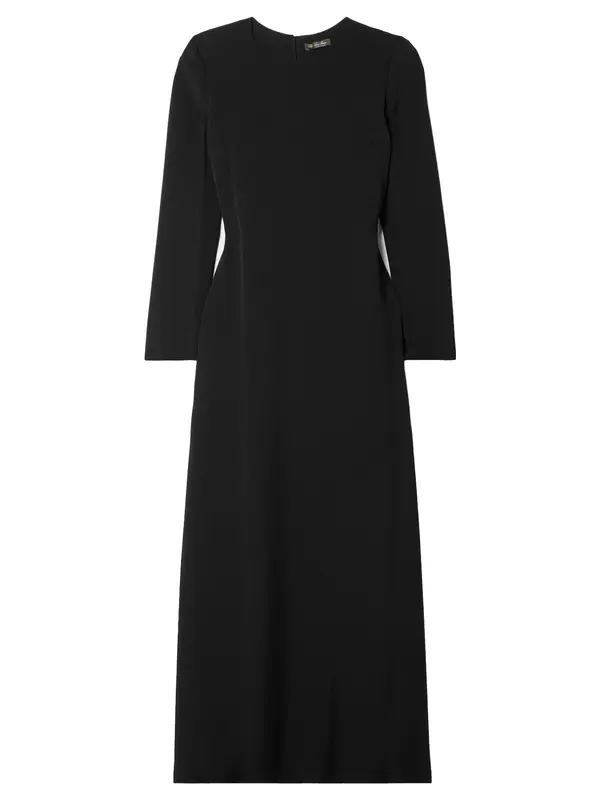 Loro Piana Angelica Silk-cady Maxi Dress With Cutout - Black