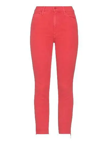 MOTHER Straight-leg High-waisted Jeans - Red