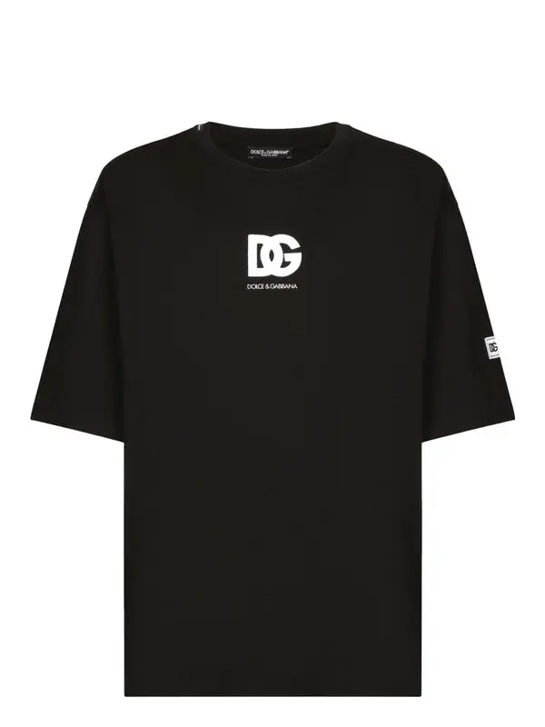 Dolce & Gabbana Logo-print Cotton T-shirt - Black