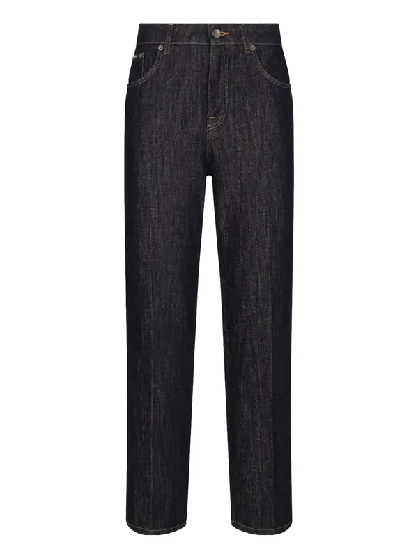 Dolce & Gabbana High-rise Straight Jeans - Black