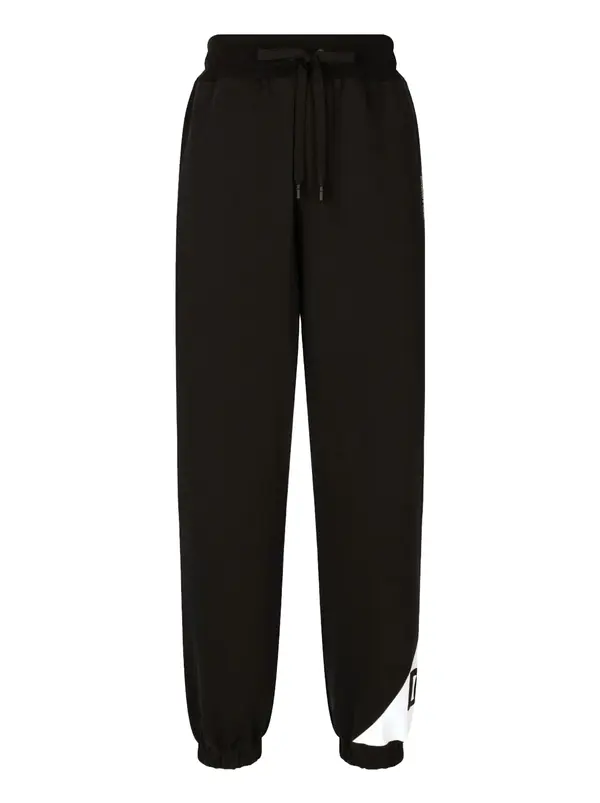 Dolce & Gabbana Logo Cotton Track Pants - Black