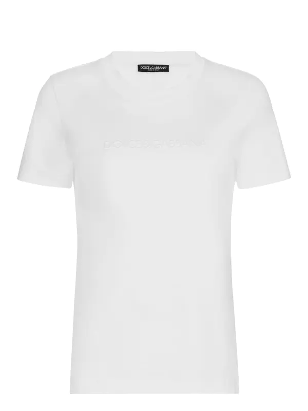 Dolce & Gabbana Logo-embossed T-shirt - White